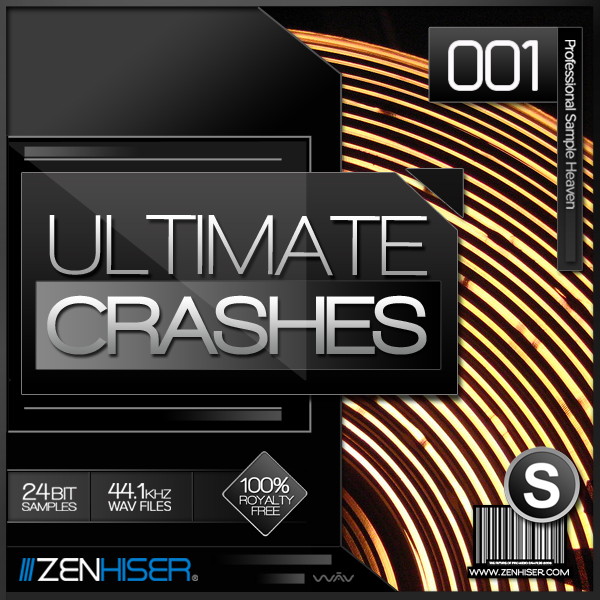 Ultimate Crashes 01, Cymbal Sample CD, House Crashes, Crash Sounds,