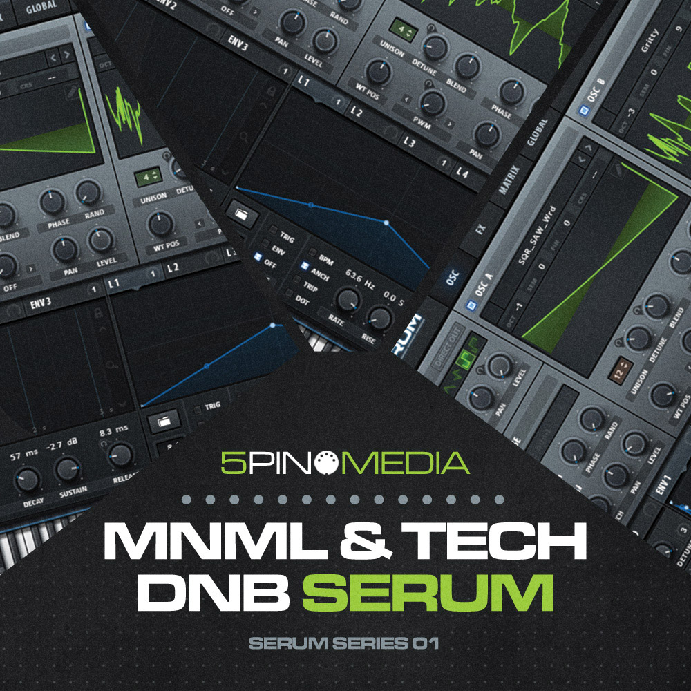 Mnml & Tech DnB Serum, Minimal DnB Synth Presets, Xfer Serum Presets