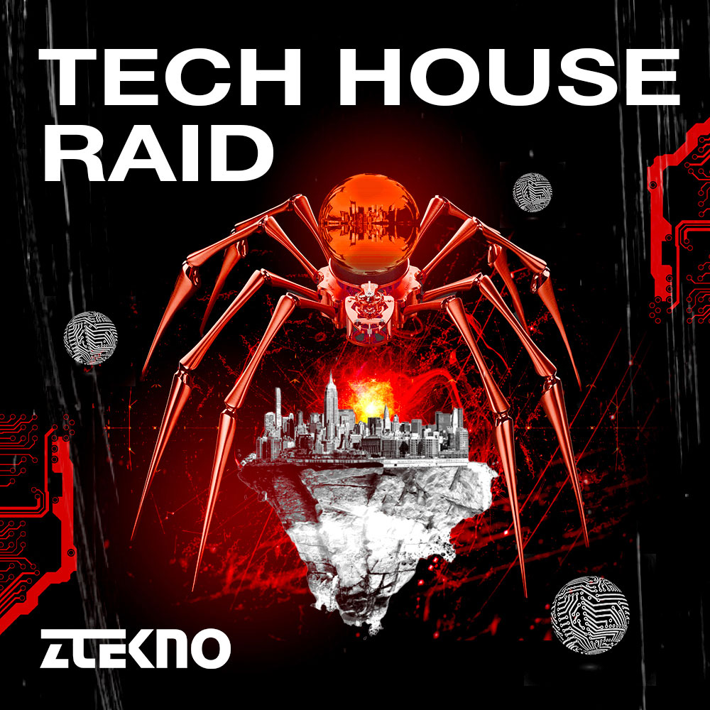 Tech House Raid, Tech House sounds, Modern Tech-House Drum Loops,