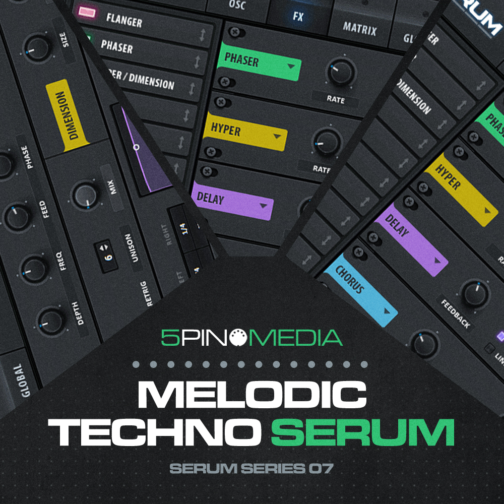 Melodic Techno Serum, 5Pin Media, Royalty-Free Xfer Serum Presets,