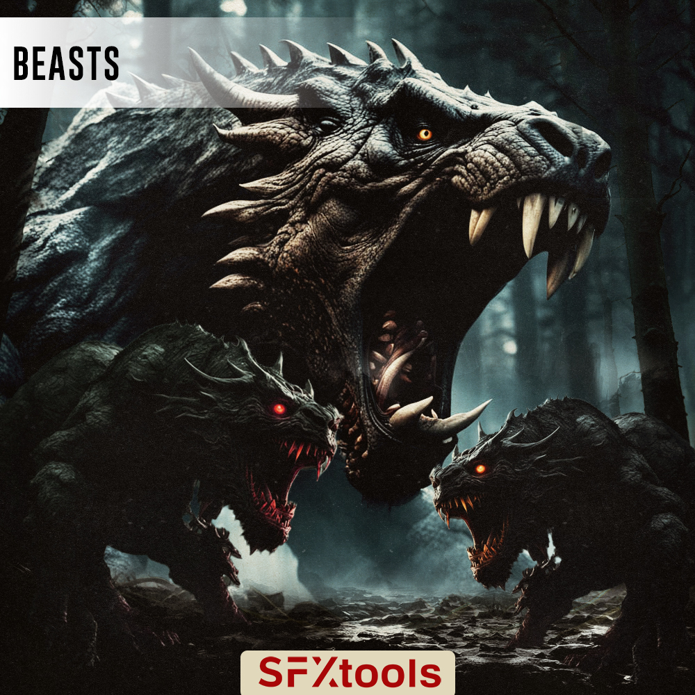 Beasts, Foley SFX, Creature FX, Monster Sounds, Trailer FX, Game Audio