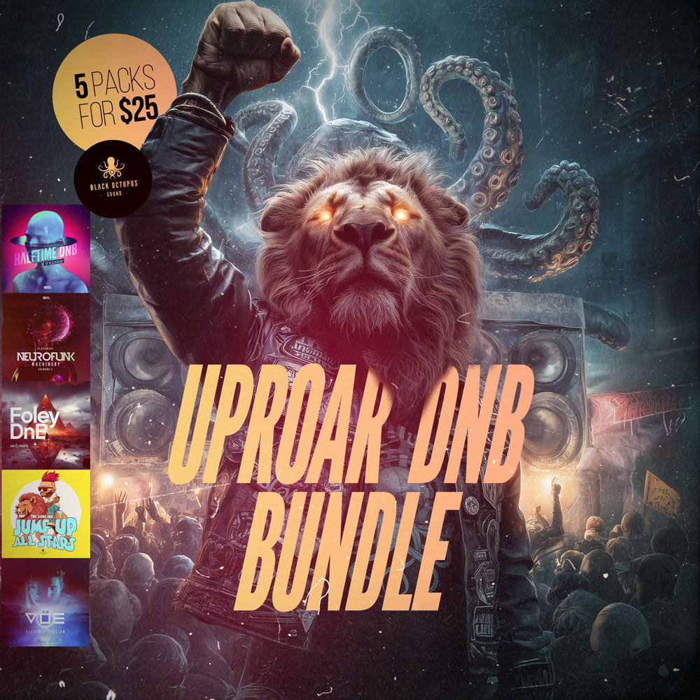 DnB Uproar Bundle, V.O.E Sounds, Imaginate Samples, Black Octopus Drum