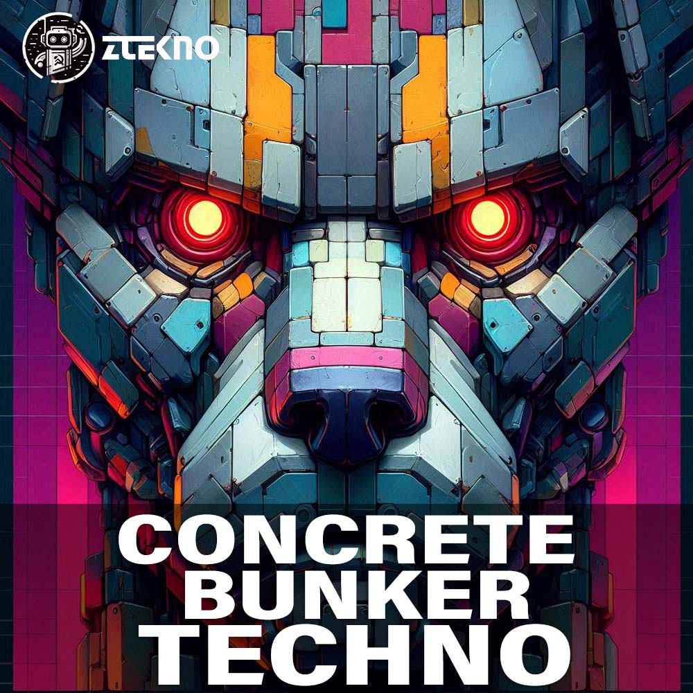 Concrete Bunker Techno, Industrial Techno Synth Presets, Analog Drums,